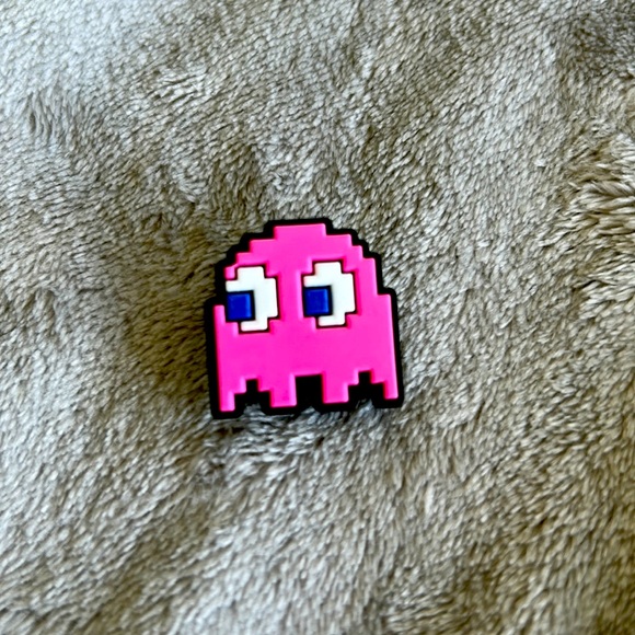 Jibbitz | Accessories | Bright Pink Pac Man Ghost Jibbitz Croc Charms ...